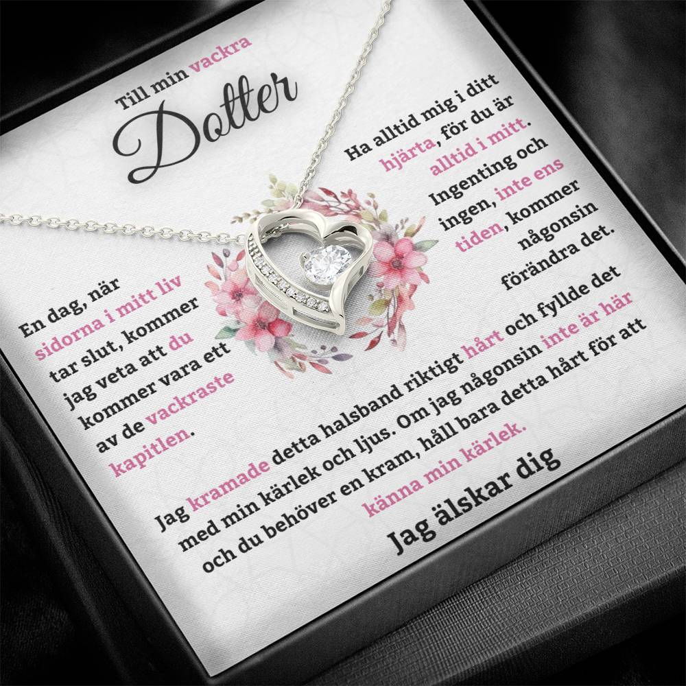 Till Min Dotter - Jag Älskar Dig - Halsband Med Hjärta – CustomLove.se